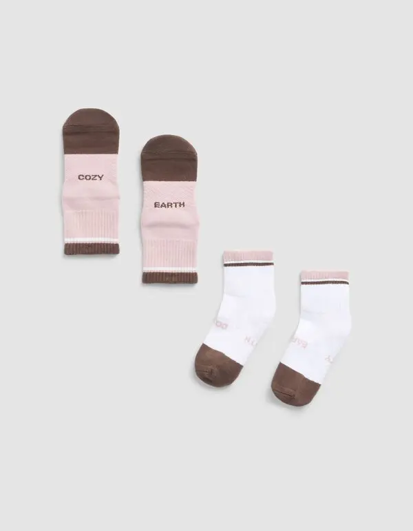 Cozy Earth Essential Quarter Socks 2-pack - Cedar