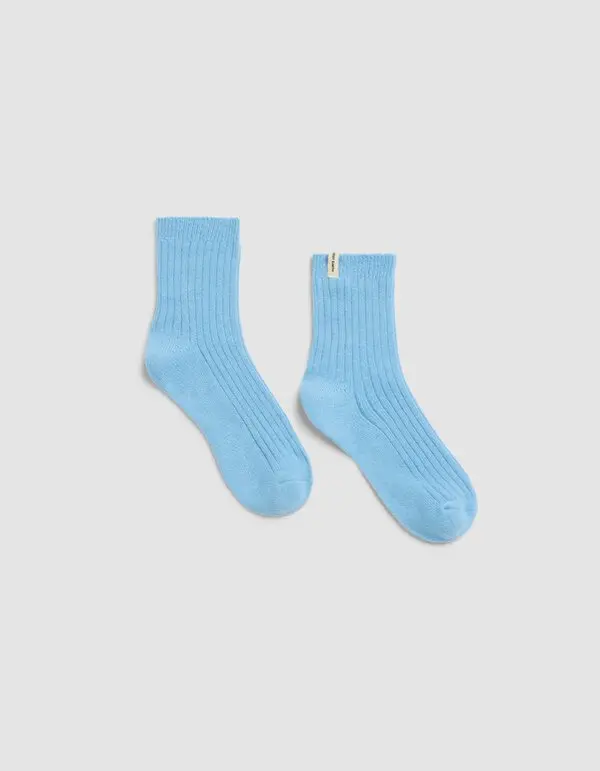 Cozy Earth Plush Lounge Quarter Socks - Harbor