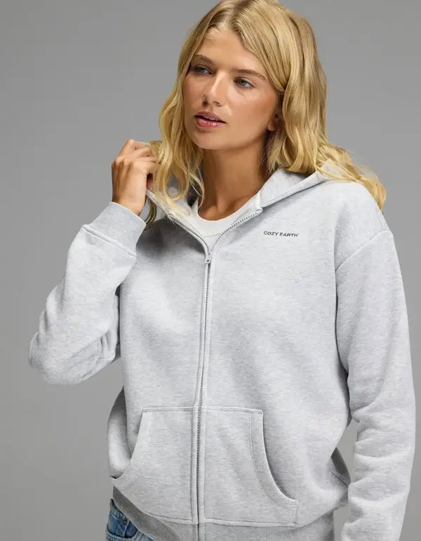 Cozy Earth Cityscape Full-zip Hoodie - Eclipse
