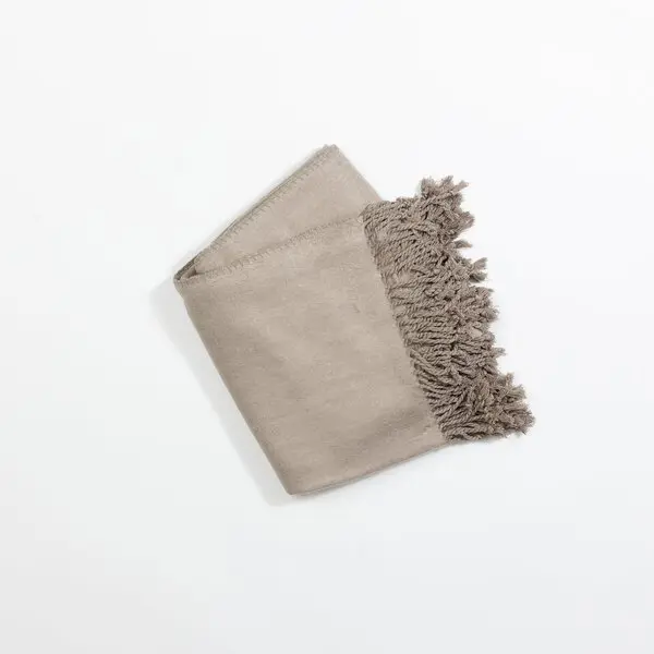 Cozy Earth Bamboo Tassel Throw - Walnut