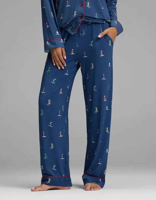 Cozy Earth Bamboo Stretch-knit Pajama Pants - Navy