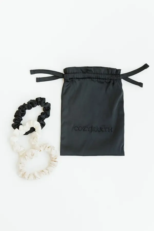 Cozy Earth Silk Skinny Scrunchies - Multicolor