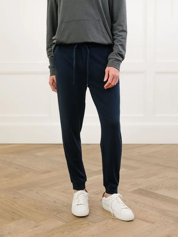 Cozy Earth Brushed Bamboo Jogger Pants Tall - Navy
