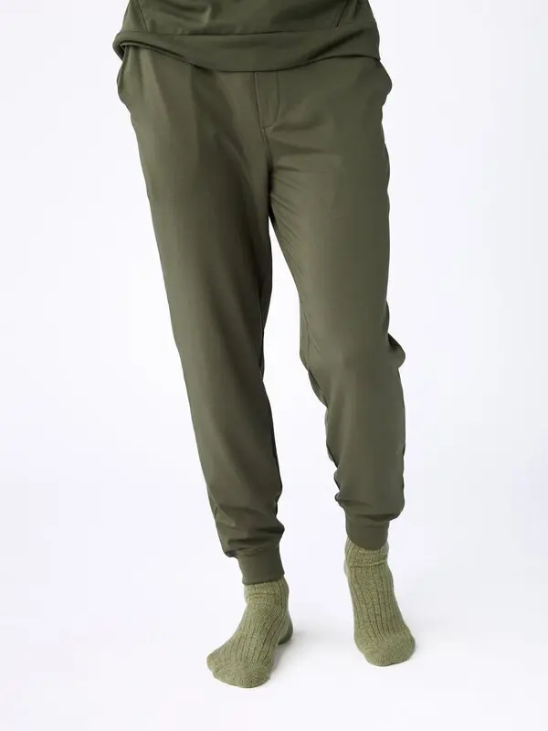 Cozy Earth Brushed Bamboo Jogger Pants Tall - Olive