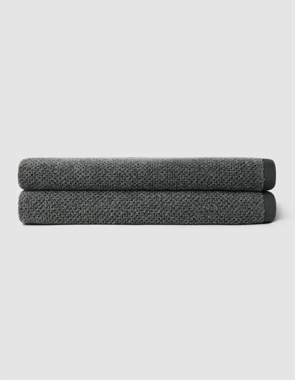 Cozy Earth Nantucket Bath Towels - Graphite