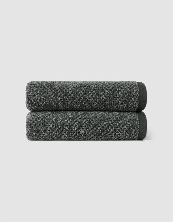 Cozy Earth Nantucket Hand Towels - Graphite