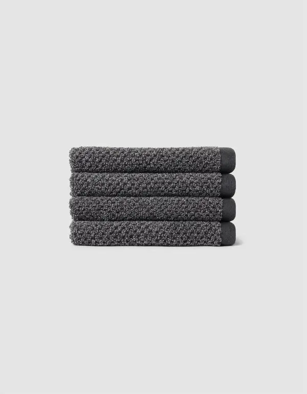 Cozy Earth Nantucket Washcloths - Graphite