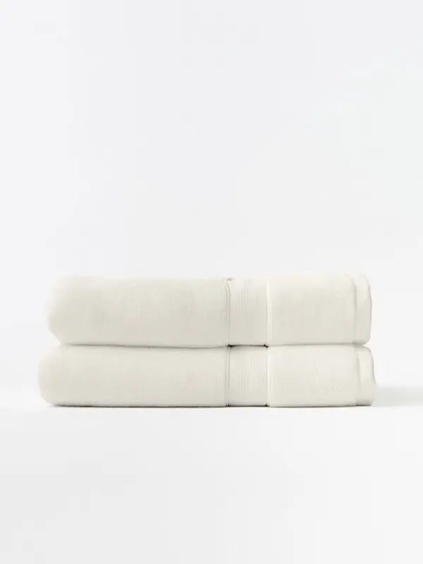 Cozy Earth Luxe Bath Towels - Seashell