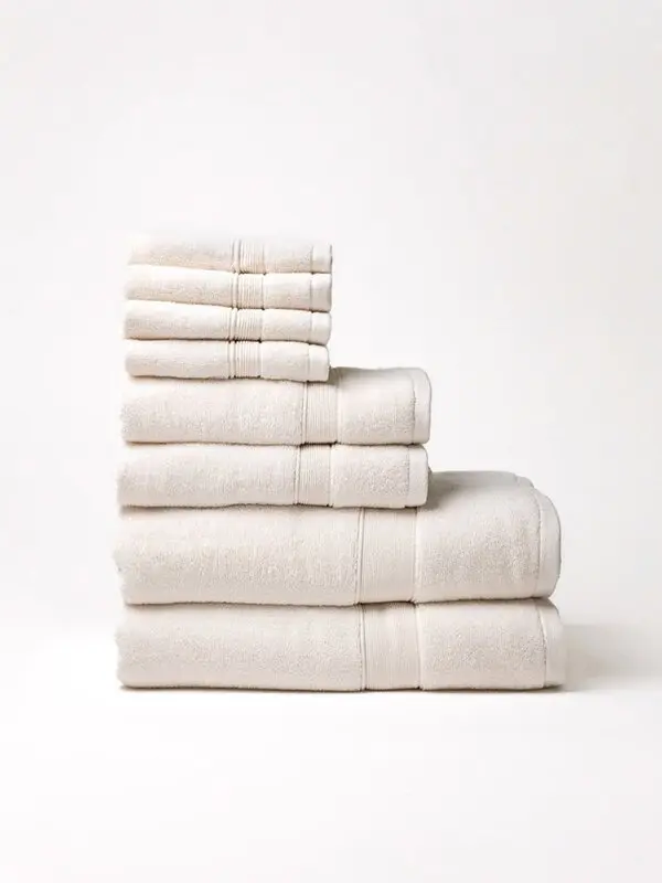 Cozy Earth Luxe Bath Towel Set - Seashell