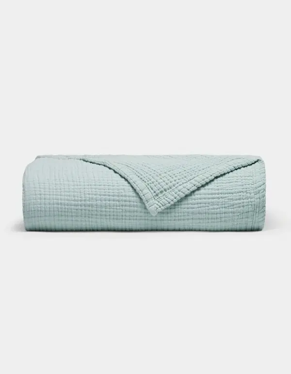 Cozy Earth Cotton Gauze Blanket - Tide