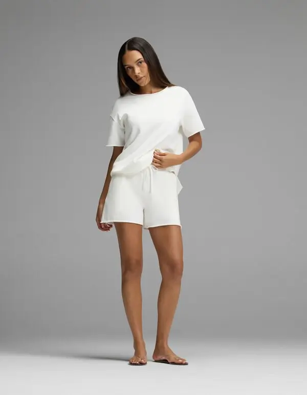 Cozy Earth Chelsea Short Sleeve Shirt Set - Bone