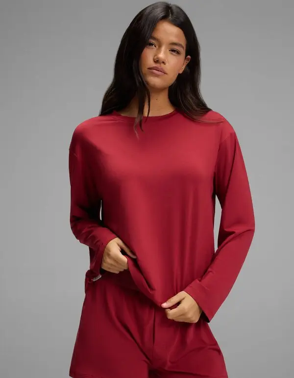 Cozy Earth First Layer Long Sleeve Sleep T-shirt - Anchor
