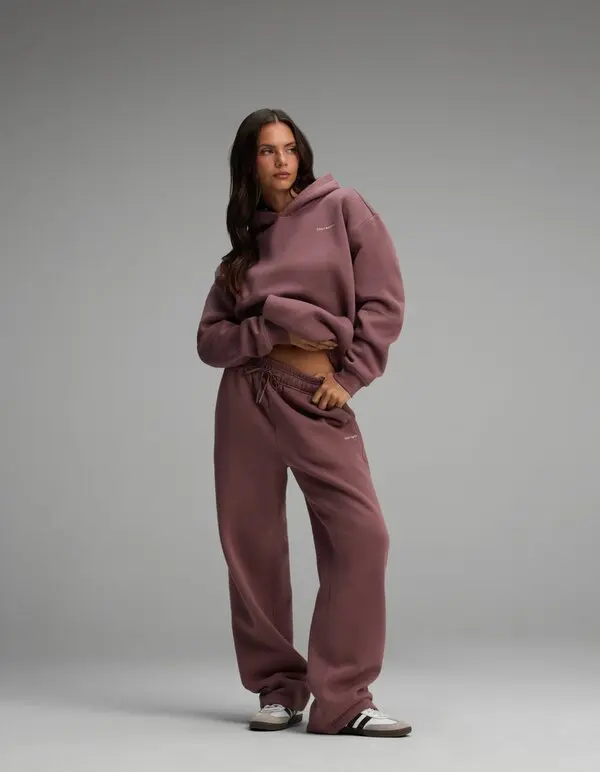 Cozy Earth Cityscape Hoodie & Wide Leg Pants Set - Eclipse