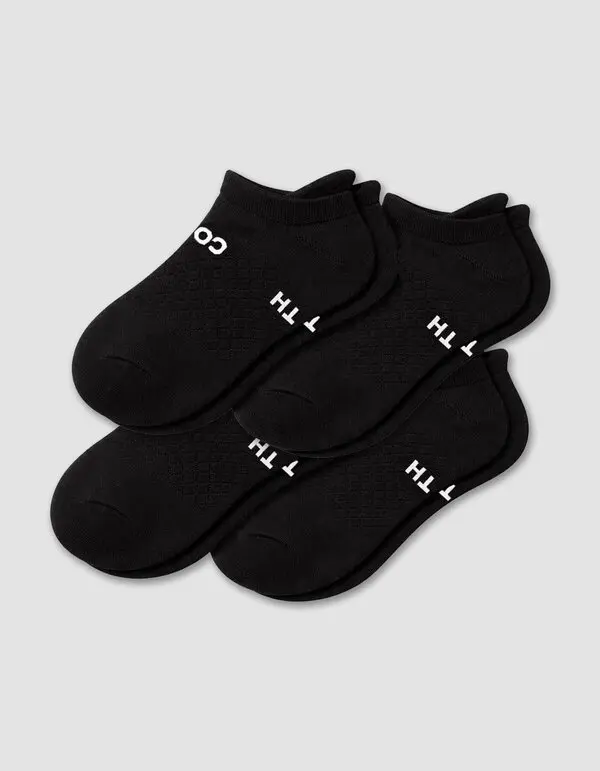 Cozy Earth Essential Ankle Socks 4-pack - Black