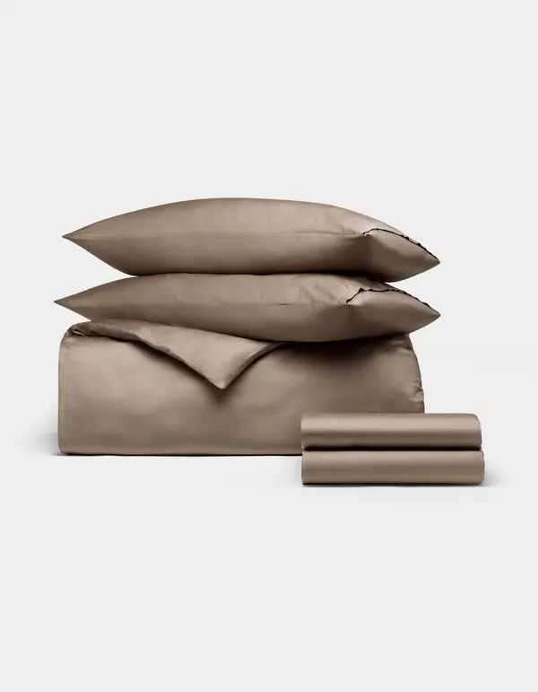 Cozy Earth Bamboo Bedding Deluxe Bundle Down Alternative - Walnut