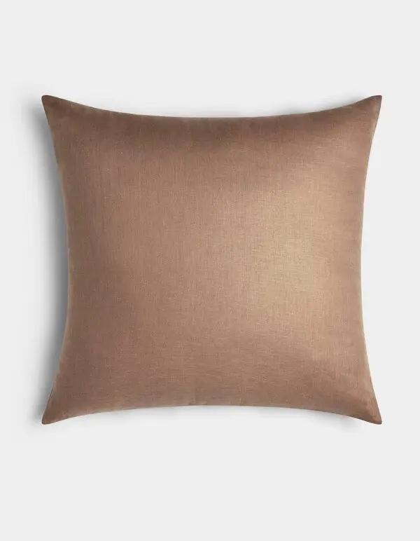 Cozy Earth Linen Throw Pillow - Maple