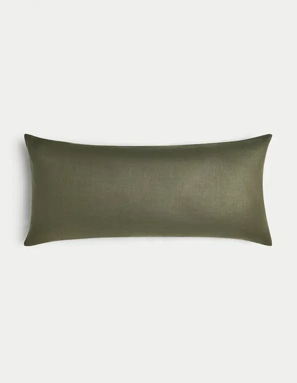 Cozy Earth Linen Throw Pillow - Olive