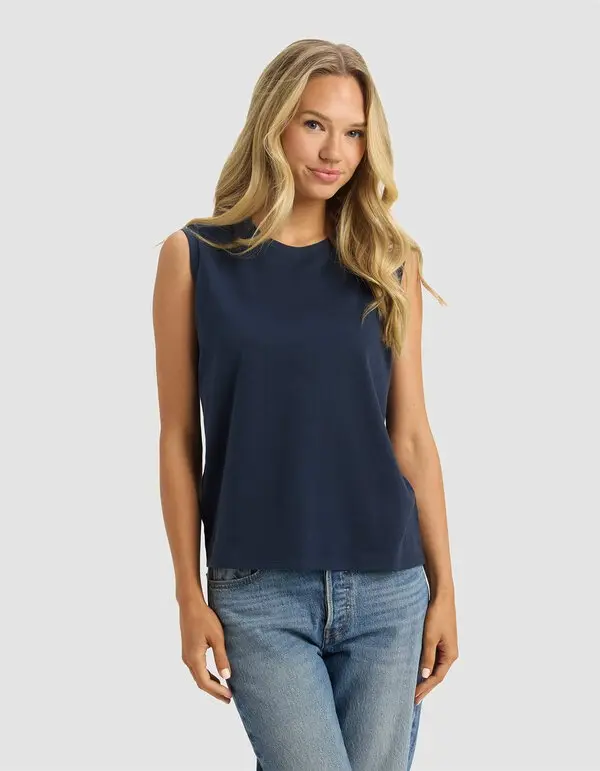 Cozy Earth All Day Sleeveless T-shirt - Eclipse
