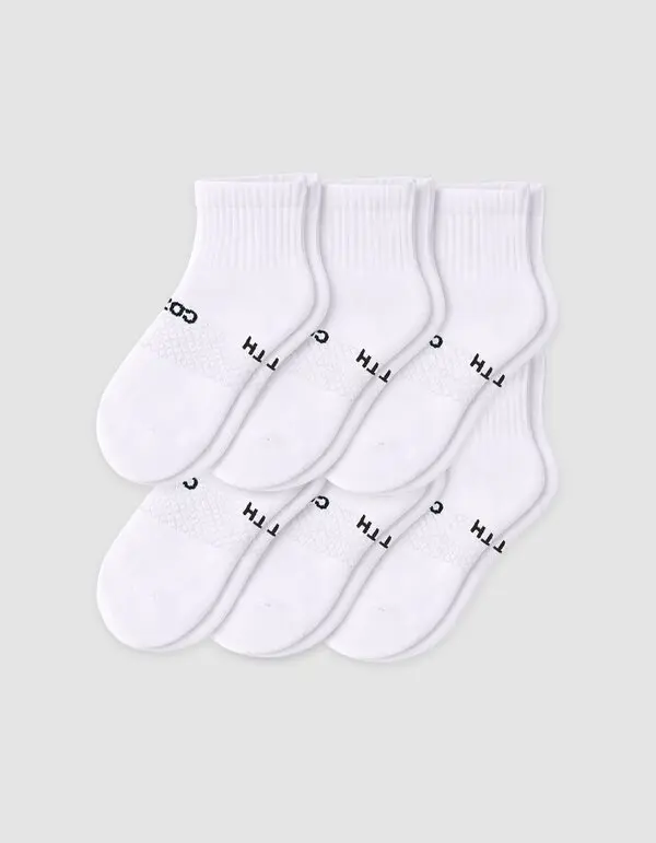Cozy Earth Essential Quarter Socks 6-pack - Black