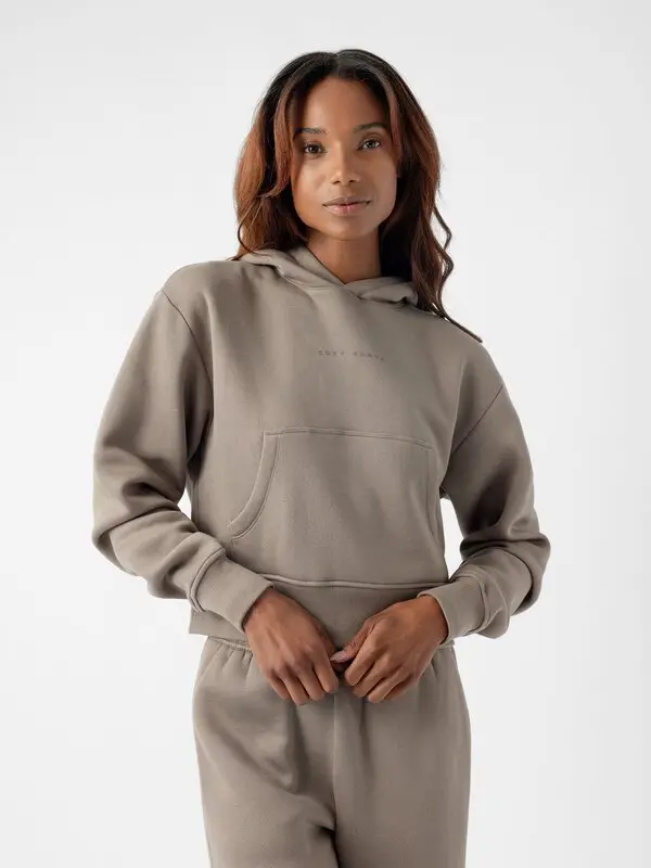 Cozy Earth Cityscape 1.0 Cropped Hoodie - Eclipse