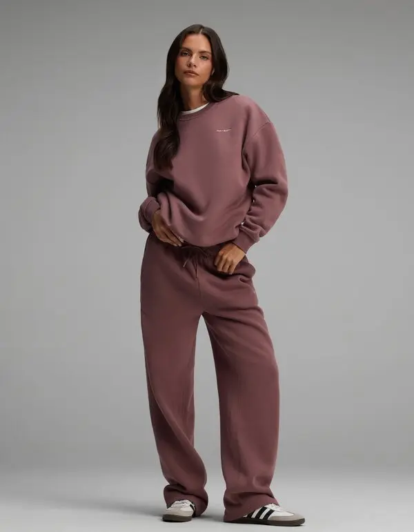 Cozy Earth Cityscape Crewneck Sweatshirt & Wide Leg Pants Set - Eclipse