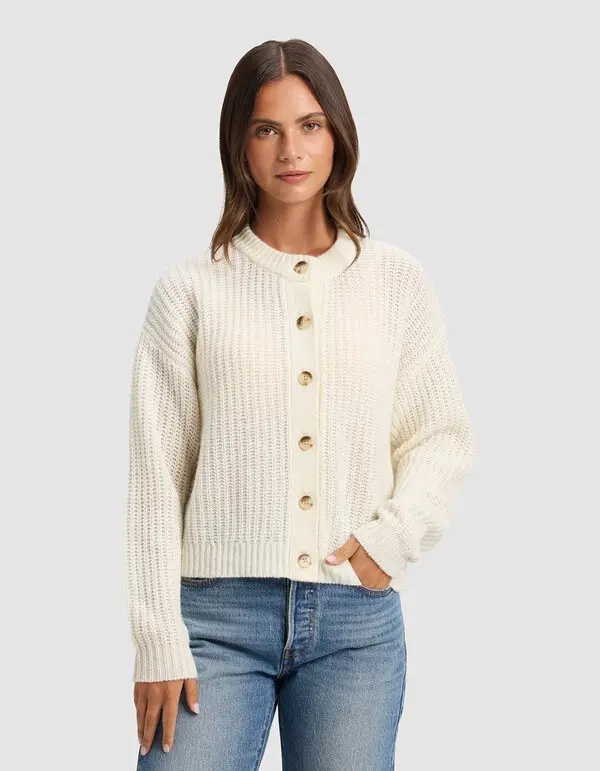 Cozy Earth Arden Cardigan - Bone