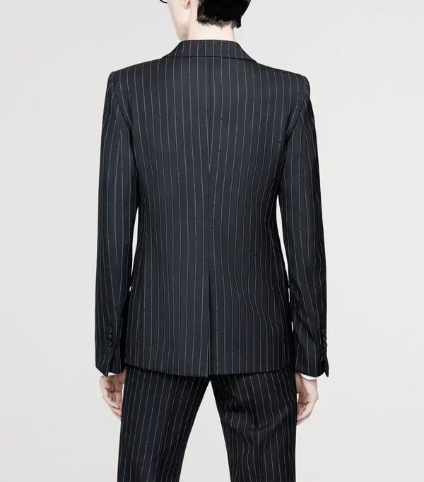 TOM FORD Virgin Wool Embellished-stripe Blazer