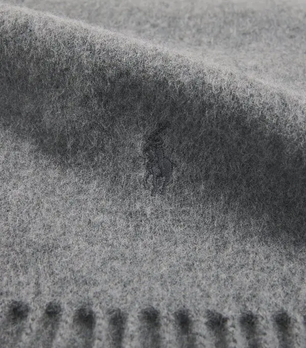 Polo Ralph Lauren Cashmere Fringe Scarf - Grey