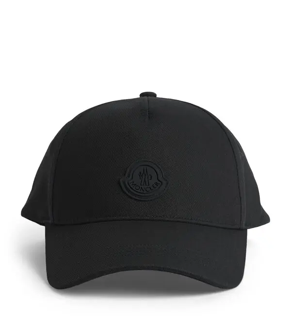 Moncler Cotton Logo Baseball Cap - Black