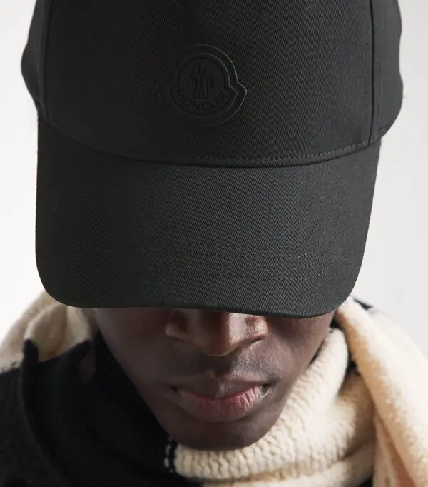 Moncler Cotton Logo Baseball Cap - Black