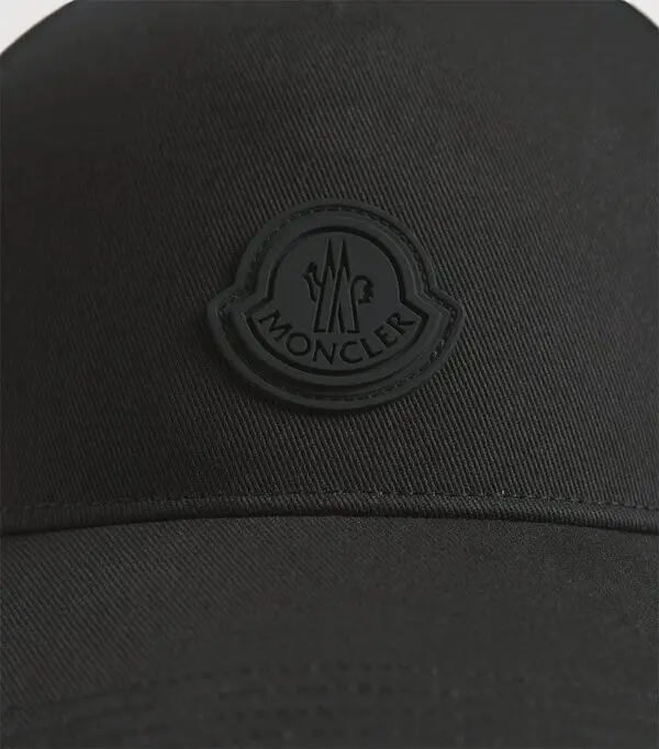 Moncler Cotton Logo Baseball Cap - Black