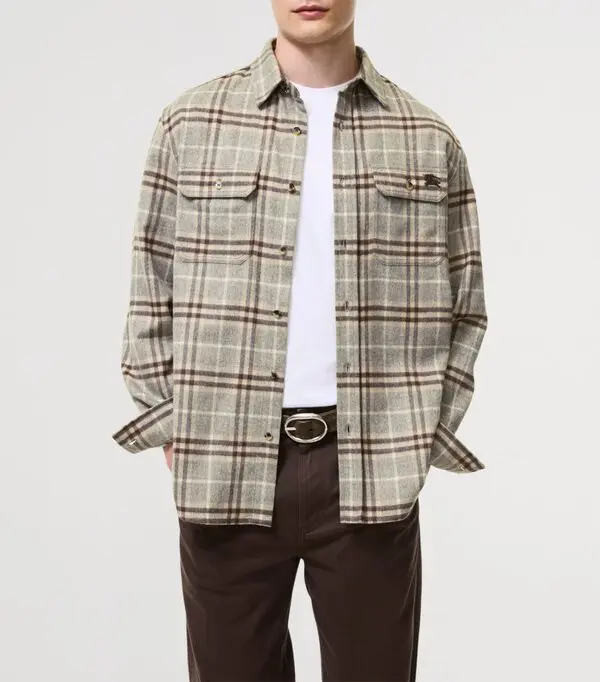 Burberry Wool Check Flannel Shirt