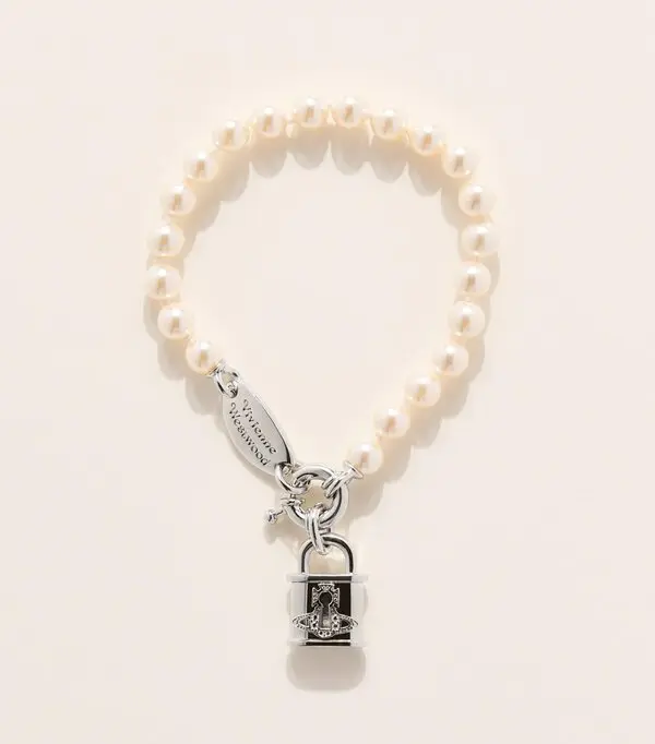 VIVIENNE WESTWOOD Faux Pearl Celestia Bracelet - Ivory