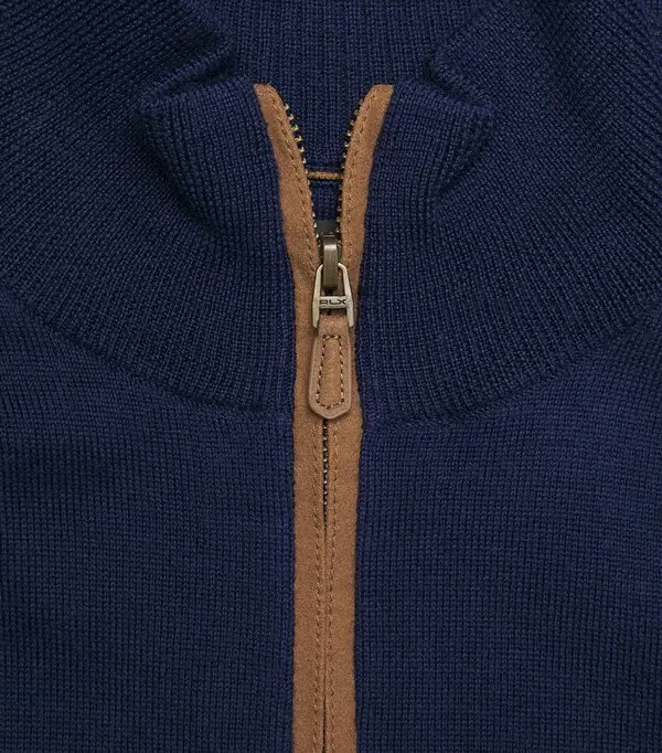 Rlx Ralph Lauren Wool Quarter-zip Sweater