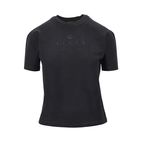Gucci Devoré Logo T-hirt - Black