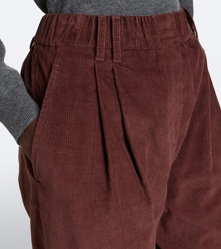 Brunello Cucinelli Monili Corduroy Wide-leg Pants
