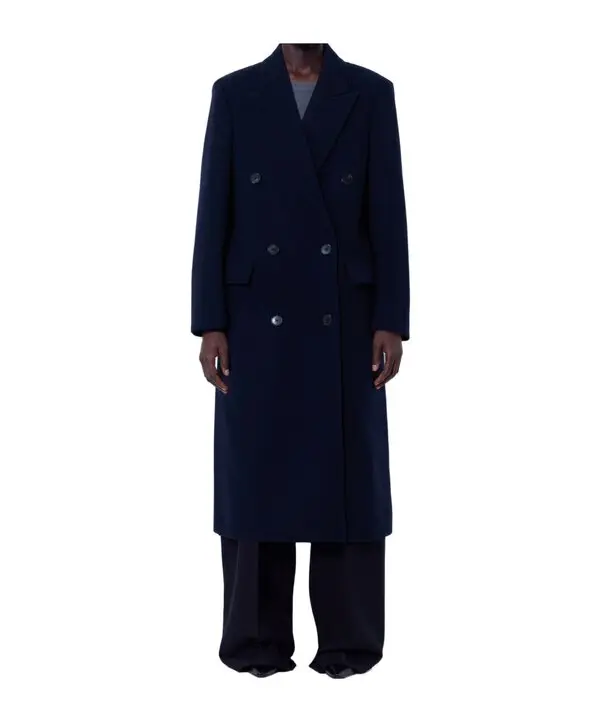 THE ROW Bamira Double-breasted Wool Coat - Blue