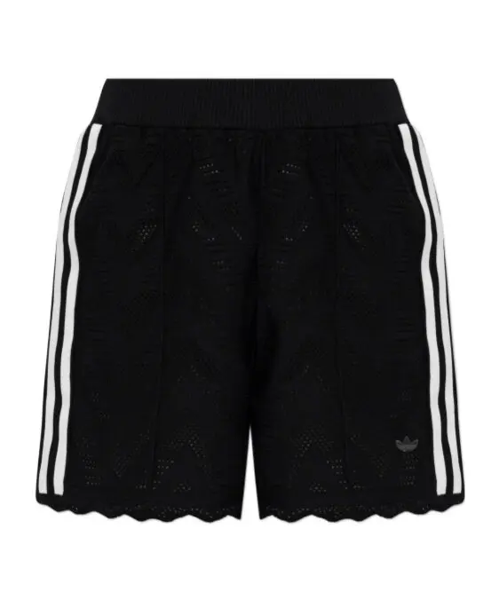 ADIDAS ORIGINALS Logo Knit Shorts - Black