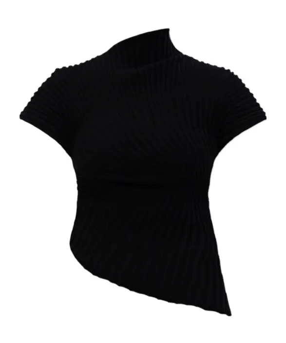 Cult Gaia Annemie Asymmetric Knit Top
