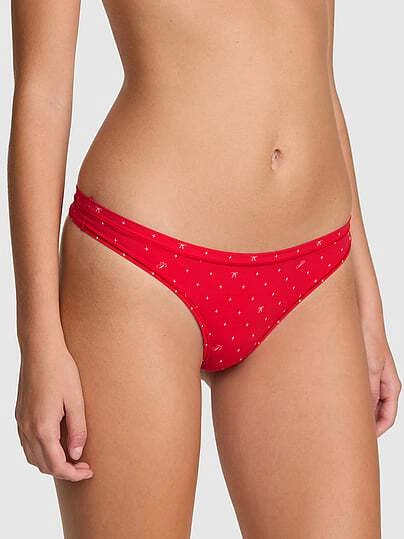 Pink Marshmallow Thong Panty - Print