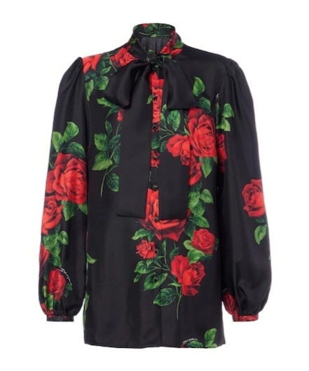Dolce & Gabbana Floral Silk Satin Blouse - No