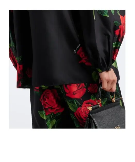 Dolce & Gabbana Floral Silk Satin Blouse