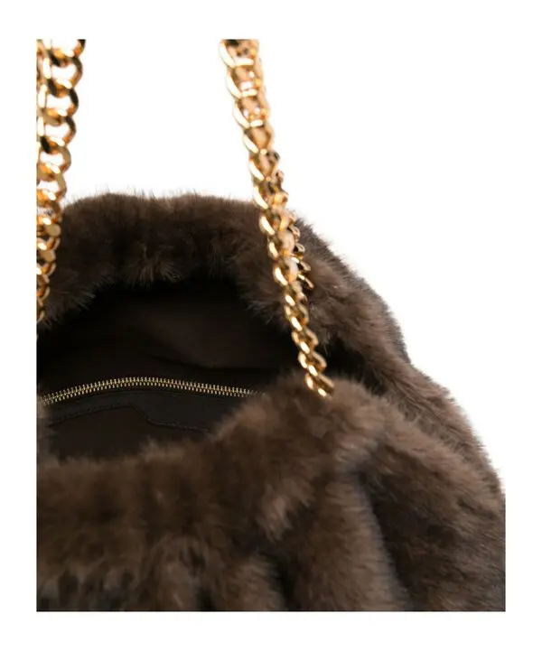 Stella McCartney Medium Falabella Faux-fur Chain-link Shoulder Bag