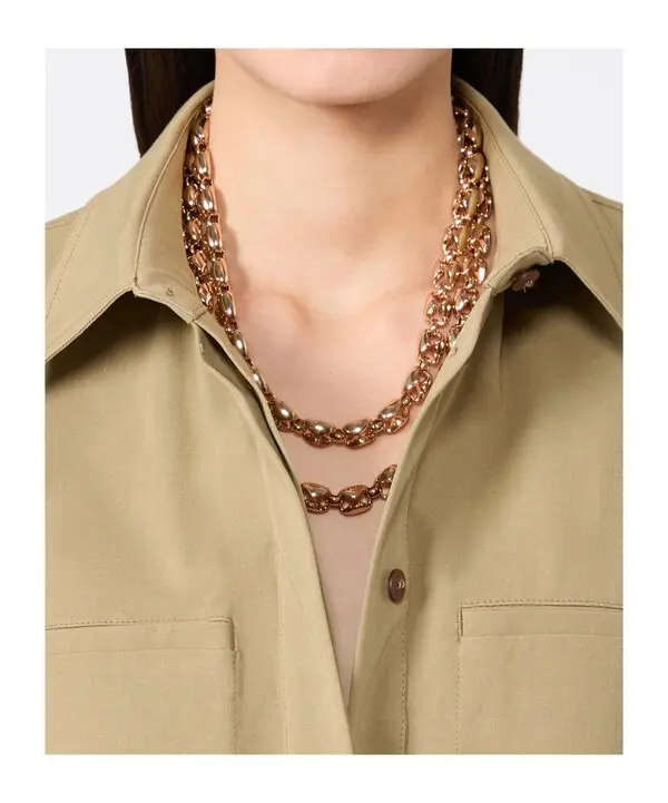 Max Mara Long Metallic Necklace
