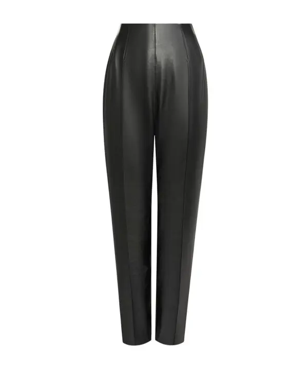 Alaïa Tapered Lambskin Pants - Black