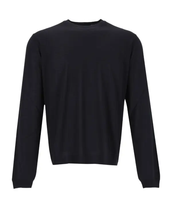 Giorgio Armani Crewneck Knitted Sweater - Blue