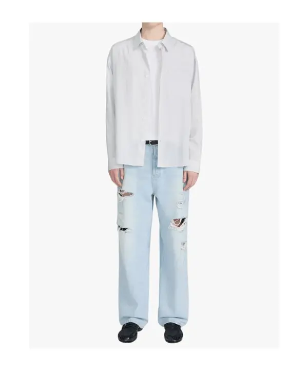 FRAME Striped Long-sleeve Shirt
