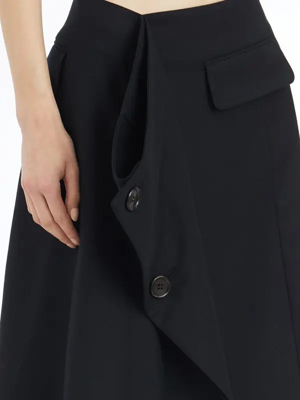 Comme Des Garçons Button Midi Skirt