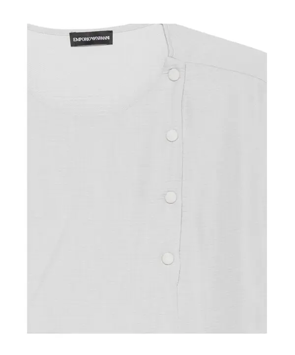 Emporio Armani Textured Fabric Blouse With Bark Effect Signature Capsule