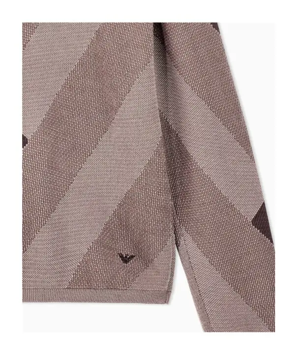 Emporio Armani Diagonal Jacquard Pattern Sweater Signature Capsule